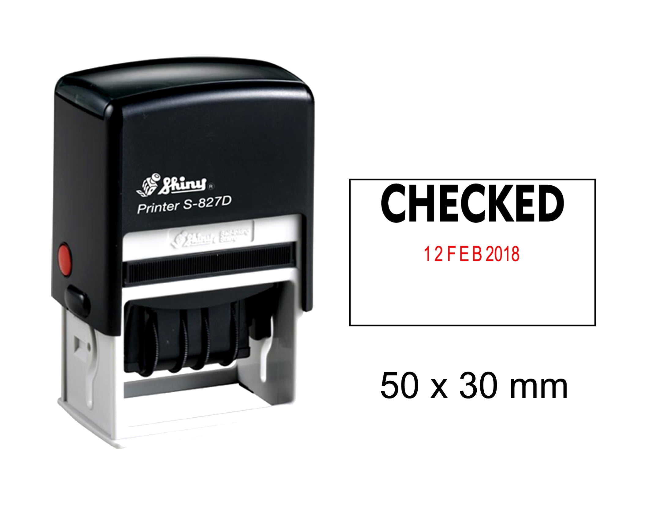 Self Inking Shiny Date Stamper With Checked Text Ofiice Stationery ...