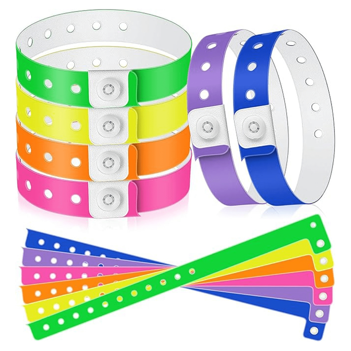 Click here for Unbranded 48pcs Vinyl Wristbands Plastic Event Wri... prices