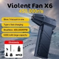 450,000RPM X6 Air Blower Powerful dust Vacuum Cleaner Fast Charging ...