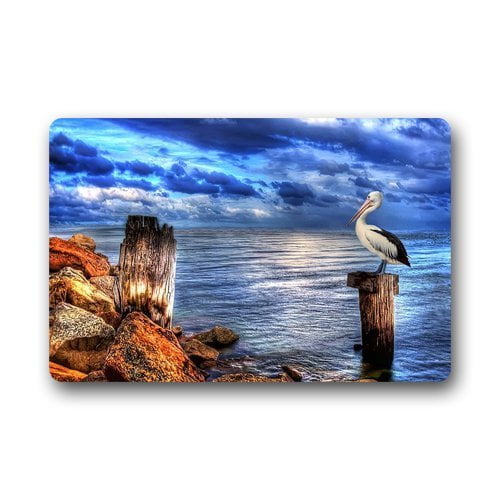 WinHome Pelican Bird Doormat Floor Mats Rugs Outdoors/Indoor Doormat ...