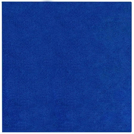 Solid Color Indoor Area Rugs, Neon Blue - 5' Square - Walmart.com