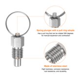 Spring Plunger with Pull Ring M12*1.75 0.51" Thread Length Pin Dia.8mm ...