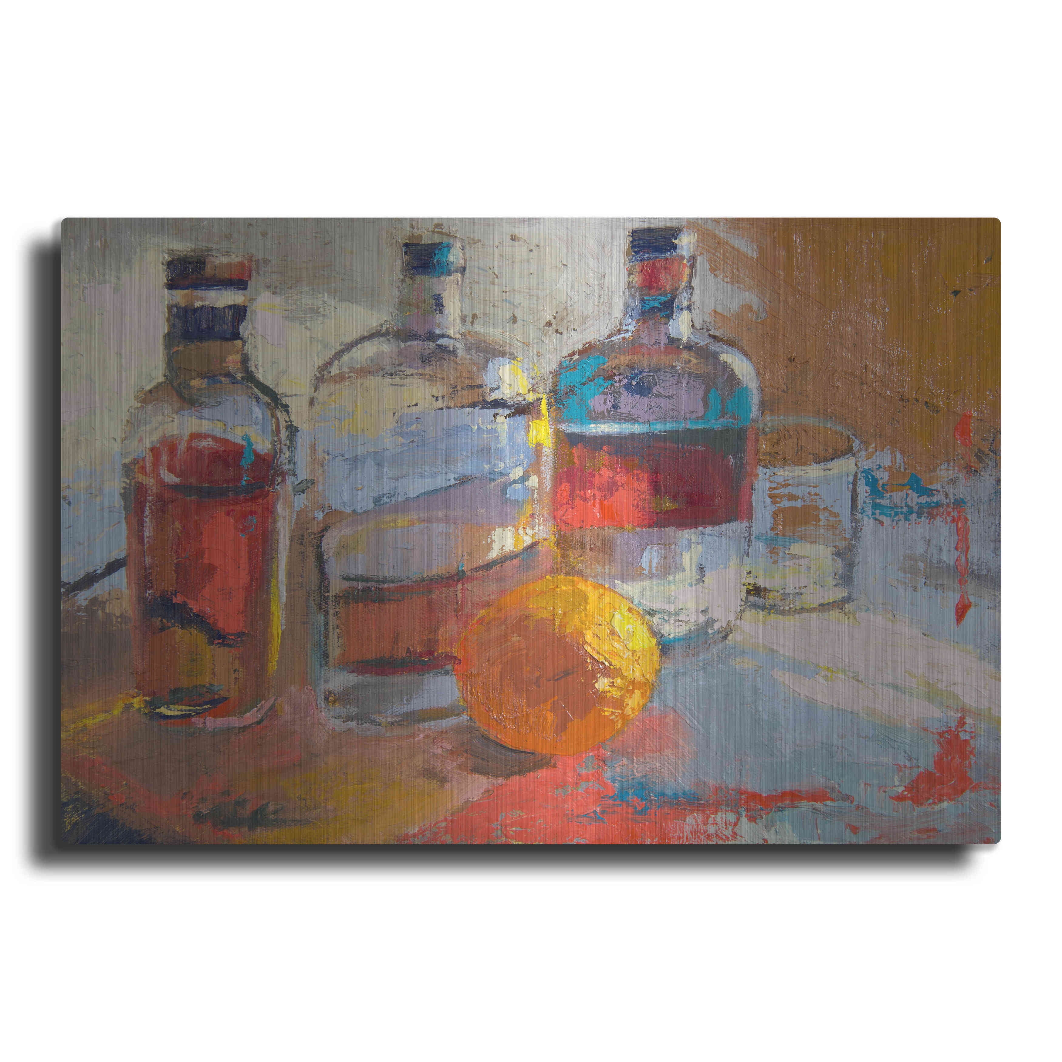 Luxe Metal Art 'Bourbon L’Orange' by Beth Forst, Metal Wall Art, 24"x16 ...