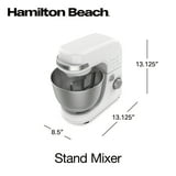 Hamilton Beach 4 Quart Stand Mixer for Kitchen, 7 Speeds, Tilt-Head ...