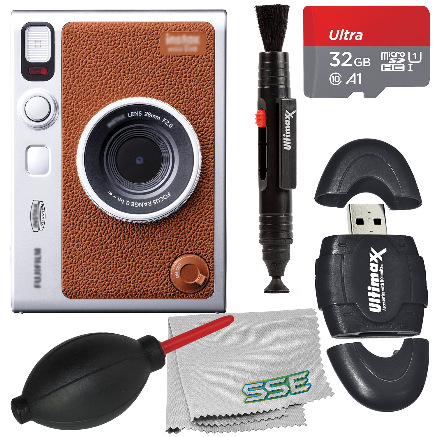 Ultimaxx Starter FUJIFILM INSTAX MINI EVO Hybrid Instant Camera Bundle ...