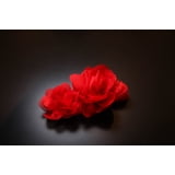 Offray Red 4 1/2" Handmade Chiffon Flower w/ Lace Applique, 1 Each ...