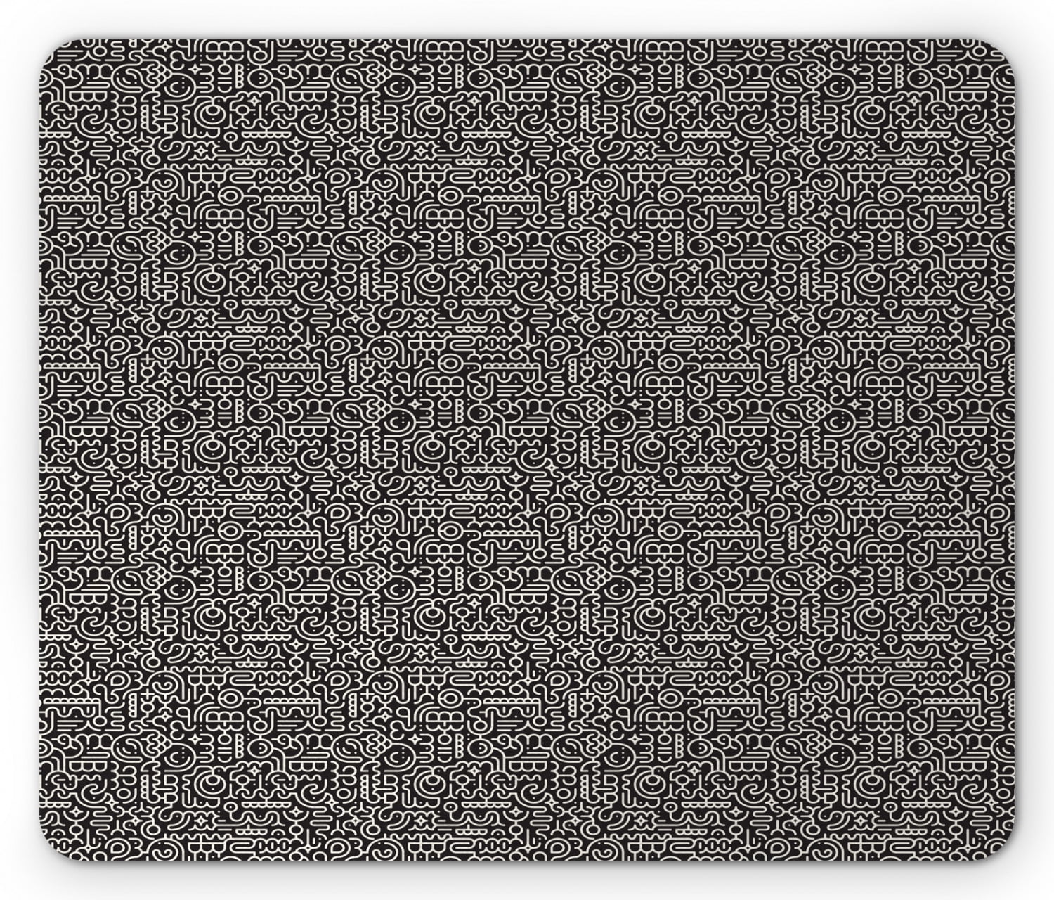 Abstract Mouse Pad, Mix Geometric Shapes and Elements in Bold Doodle ...