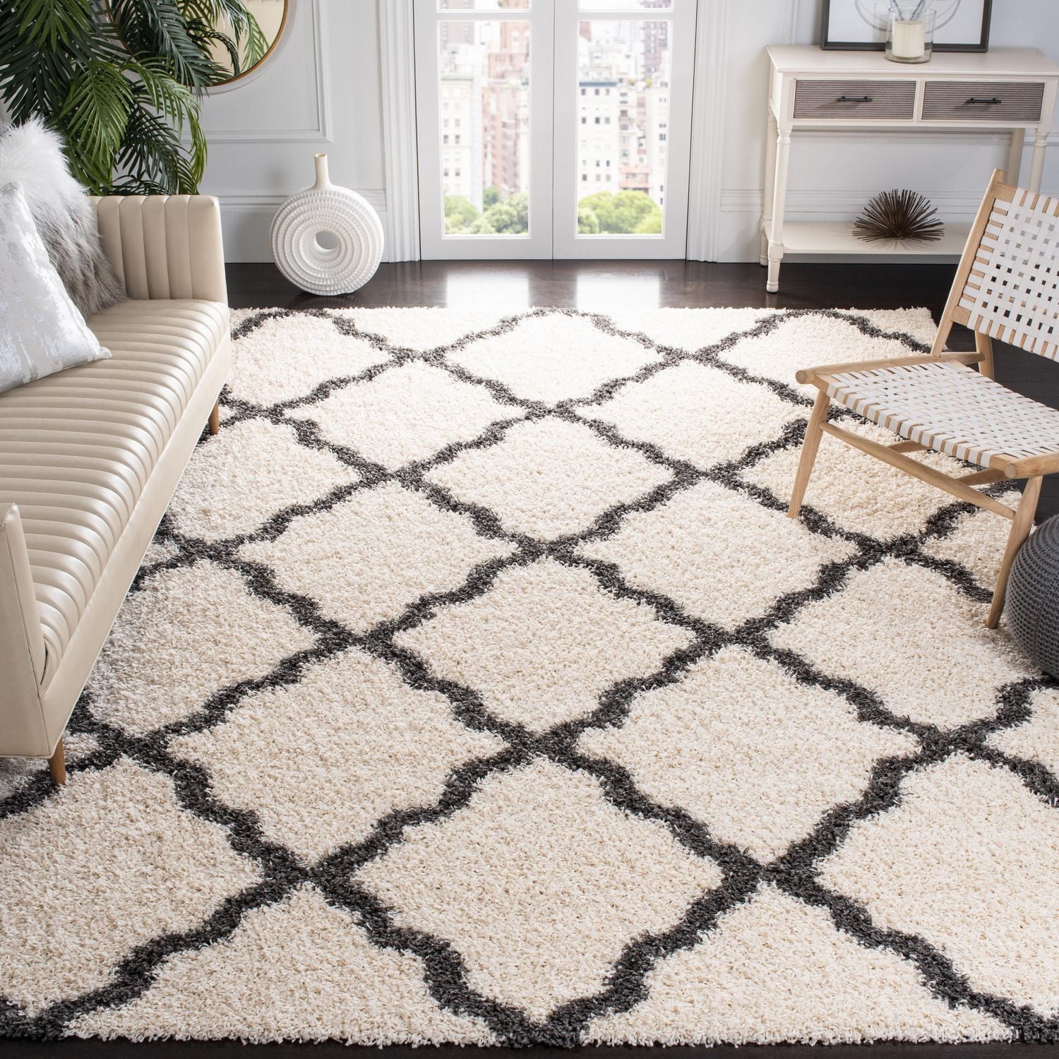 Click here for Safavieh Dallas Logan Geometric Shag Area Rug 8 Ft... prices