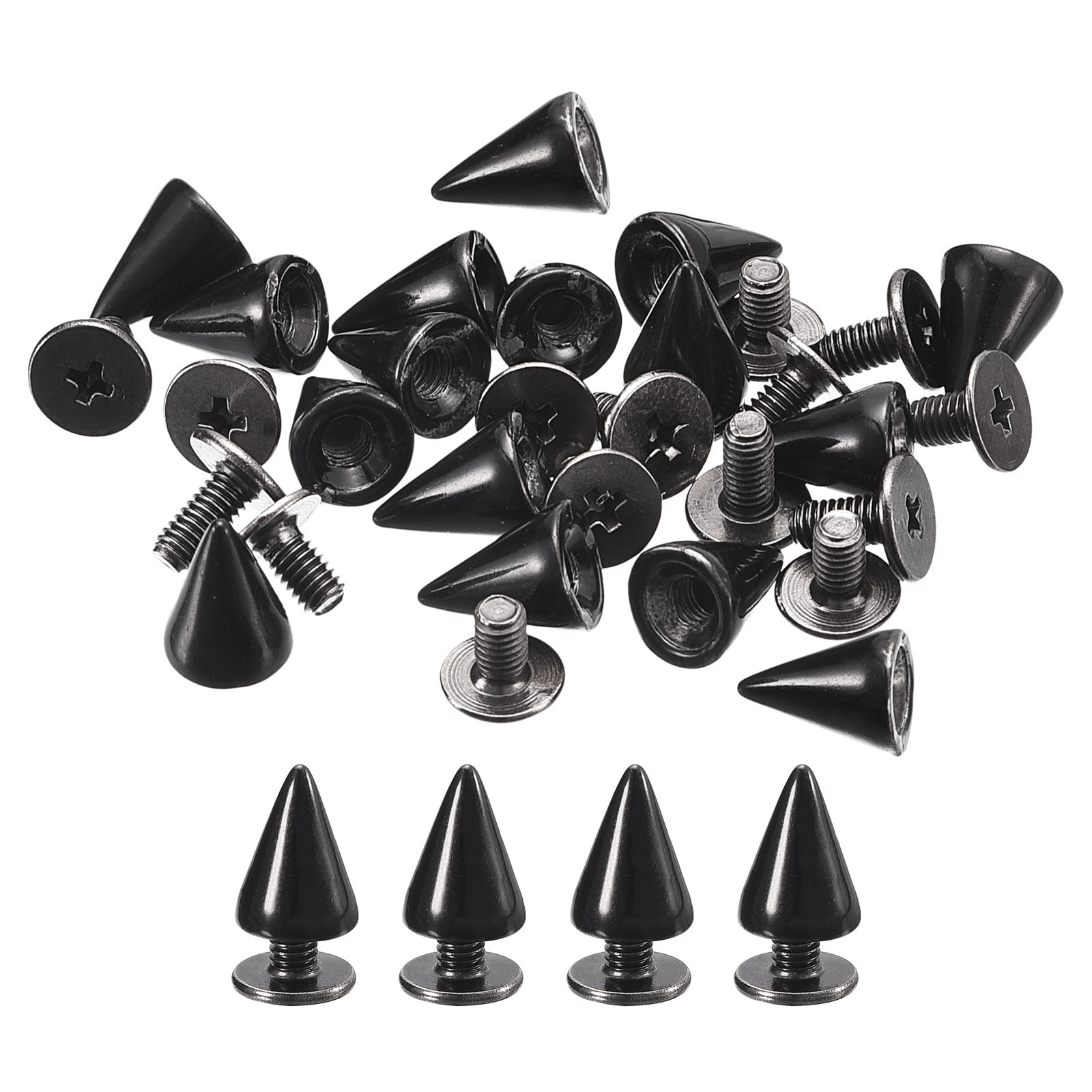 100 Sets Cone Spikes Studs 7x10mm Studs and Spike Screw Back Rivet ...
