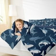 Feelyou Kid Navy Shark Queen Comforter Set, Ocean Animal Wildlife ...