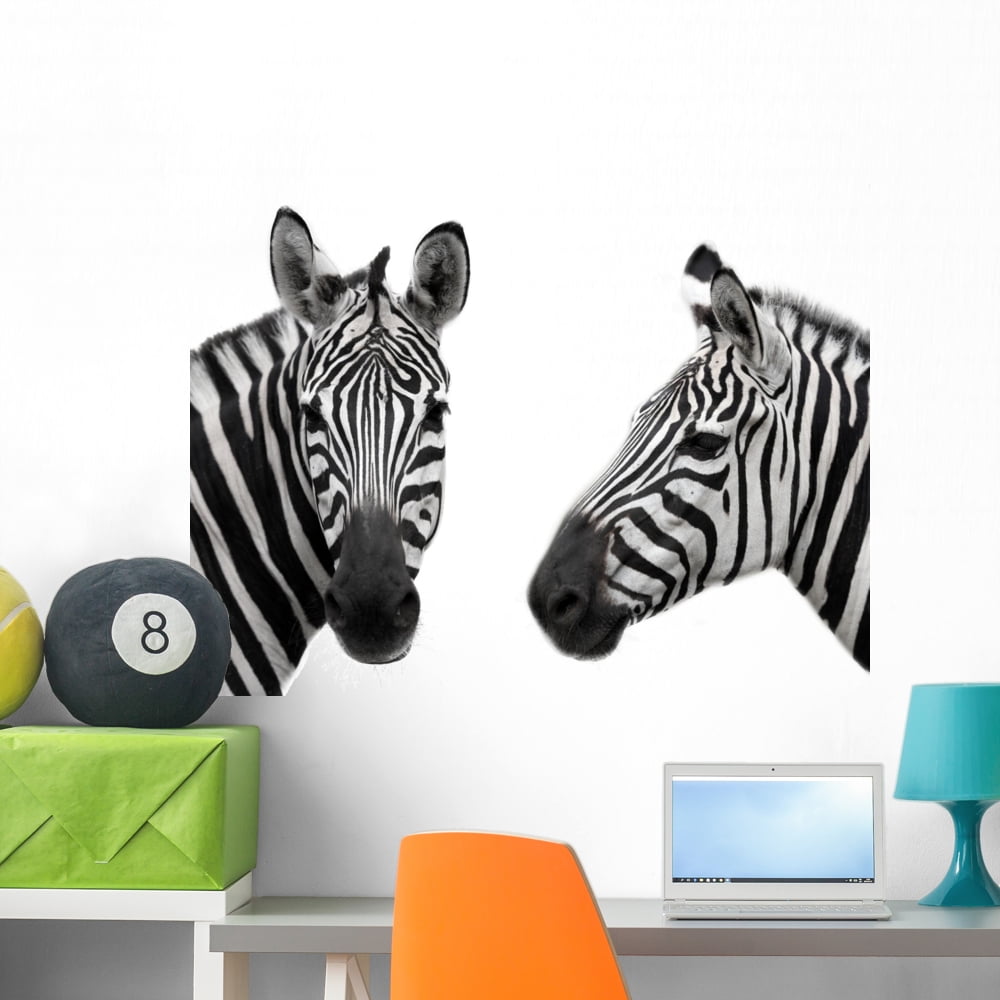 Zebra Wall Mural Decal Sticker, Wallmonkeys Peel & Stick Vinyl Graphic ...