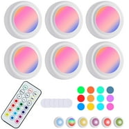 Great Value Color Changing Waterproof Mini LED Puck Lights with Remote ...