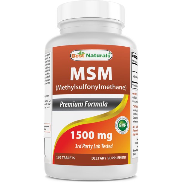 Best Naturals MSM 1500 mg 180 Tablets - Walmart.com
