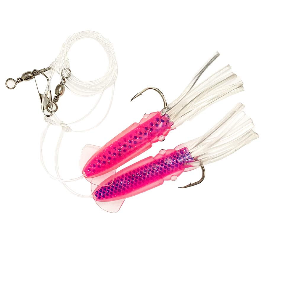 Ling Cod Squid Rigs-10pcs Pink - Walmart.com - Walmart.com