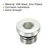 Uxcell 3/8-24UNF Internal Hex Head Pipe Fitting Plug, Male Thread 45 ...