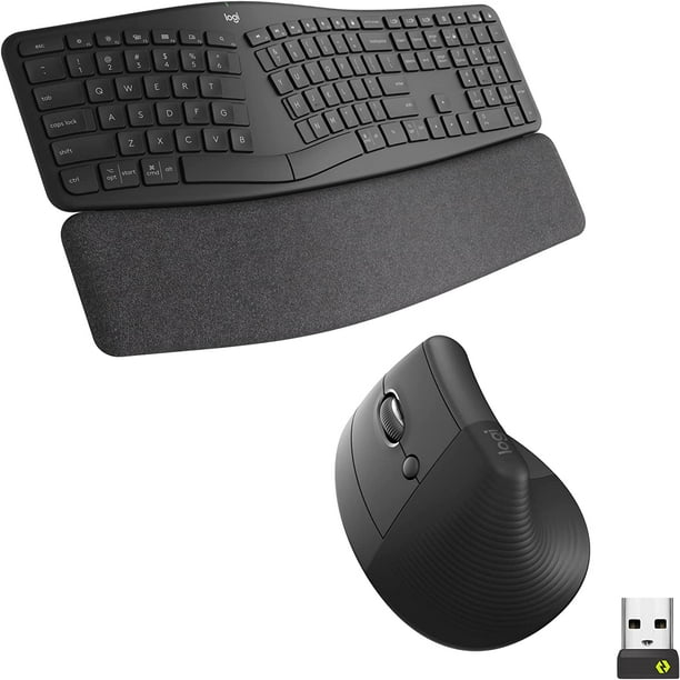 Logitech Lift Vertical Ergonomic Mouse, Wireless, Bluetooth or Logi ...
