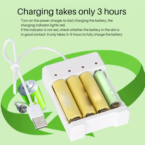 Usb 4 Slots Battery Charger Rechargeable Battery Station USB 4 Slots ...