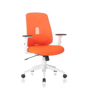 Hawthorne Collection Faux Leather Swivel Office Chair in White ...