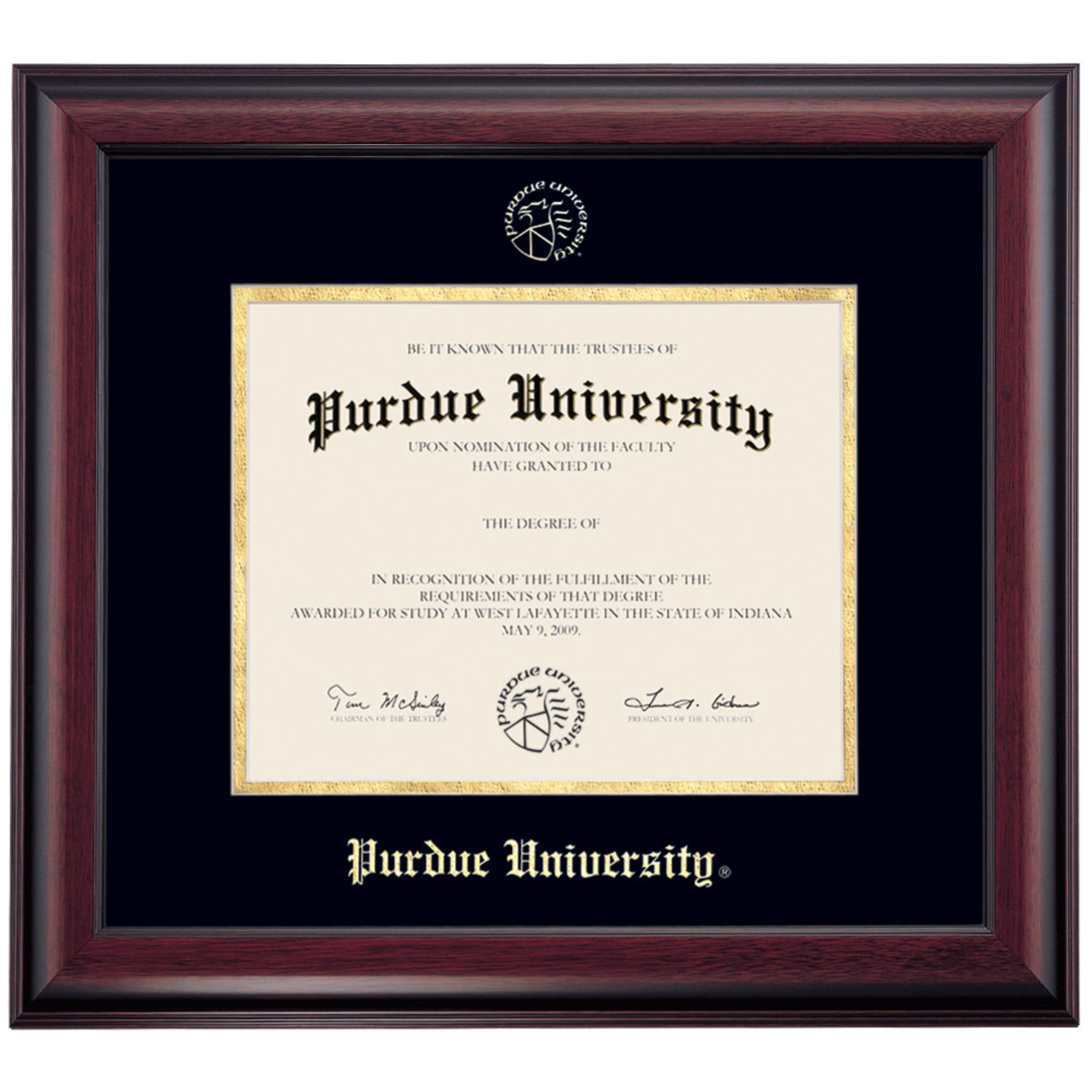 OCM Diploma Frame for Purdue University, 16" x 18" Diploma Certificates ...