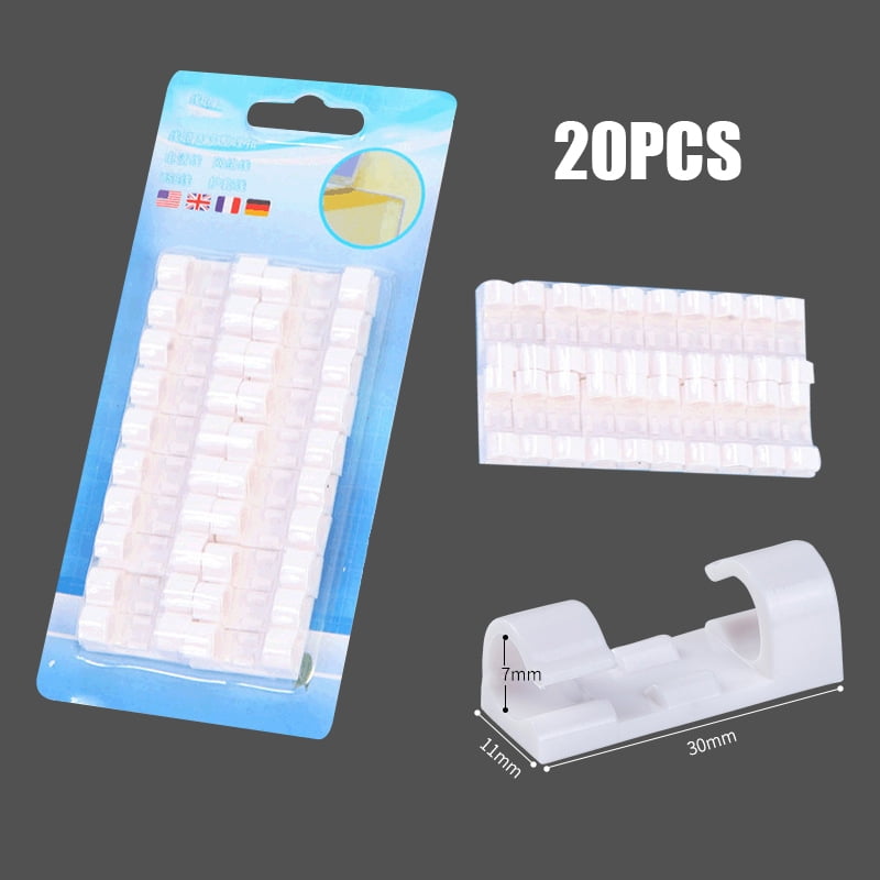 Self-Adhesive Cable Clips Wire Holder Sticky Durable Organizer Finisher ...