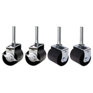 Tech Team Heavy Duty Locking Bed Casters with Wide Metal Attachable ...