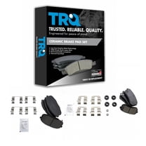TRQ Front & Rear Ceramic Disc Brake Pad Kit for Mitsubishi Outlander ...
