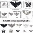 20Pcs 10 Styles Style Alloy Pendants Moth Mixed Color 12.5~28x18~43x2 ...