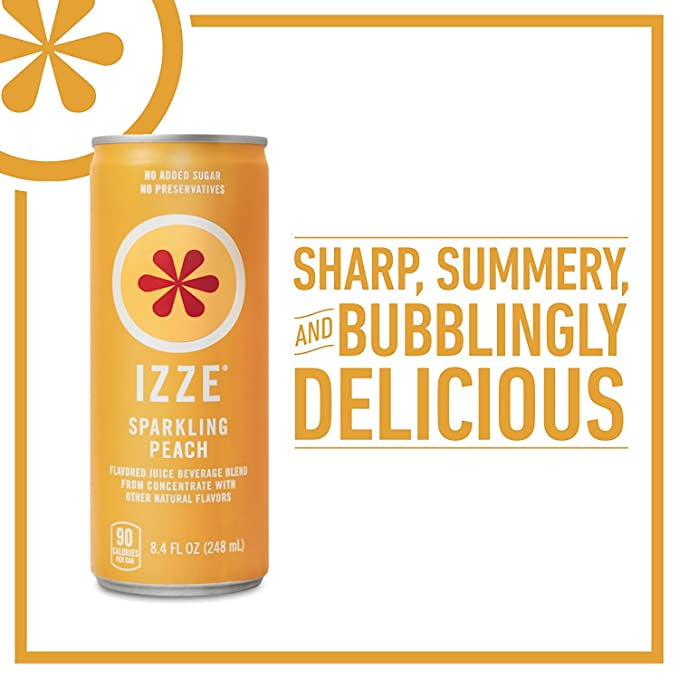 Buy IZZE Sparkling Juice, Peach, 8.4 Fl Oz (24 Count), Package may vary Online at Lowest Price ...