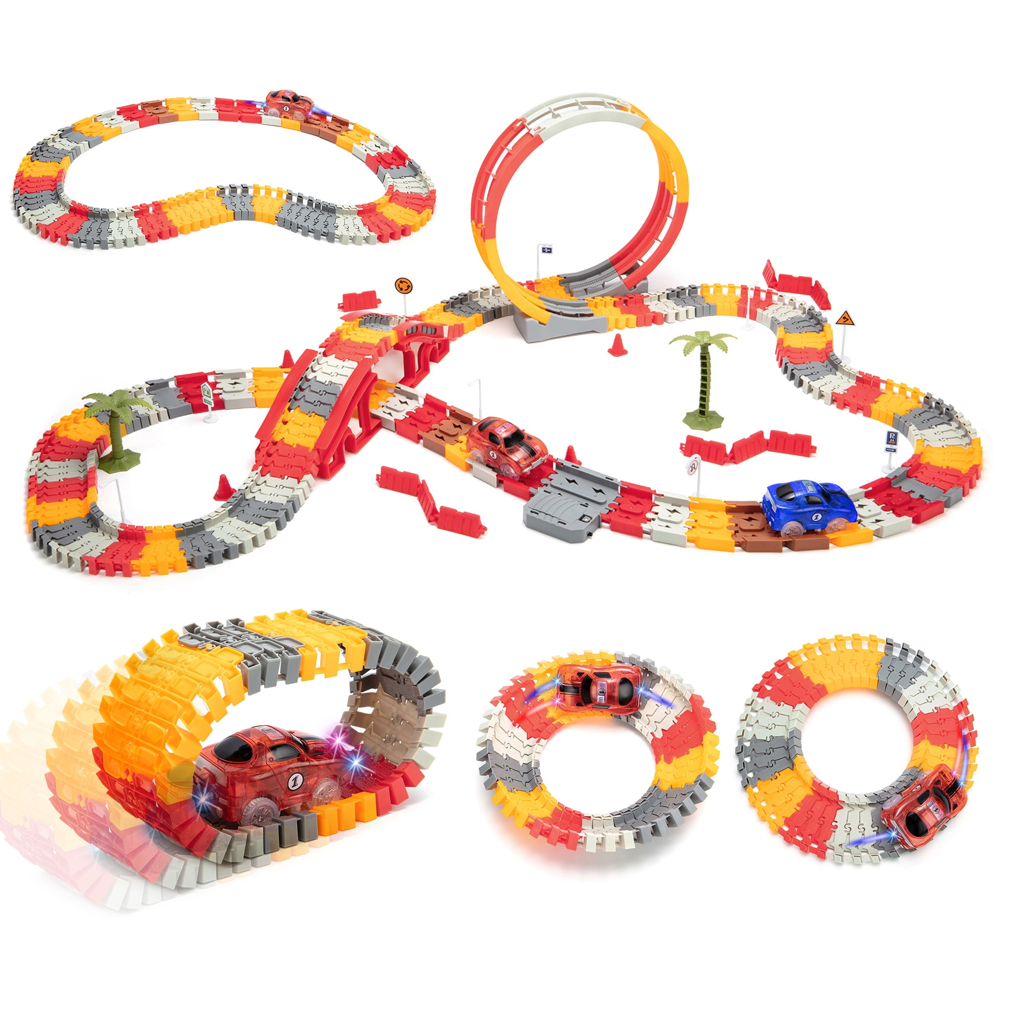Glow Race Tracks and LED Toy Car , Race Tracks 212Pieces Set for Kids ...