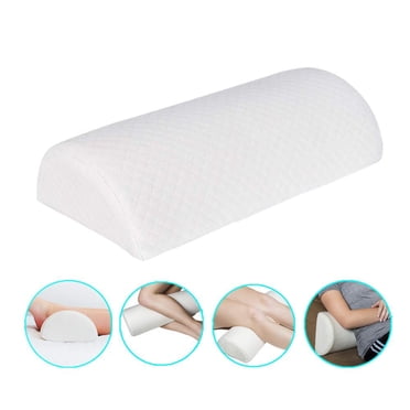 16"Dreamsweet D-Shape Memory Foam Half Roll Bolster Round Pillow w ...