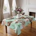 Cartoon Otter Summer Coral Table Cloth 60x84in, Waterproof Rectangle ...