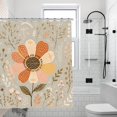Bohemian Wildflower Centerpiece Print Shower Curtain,Cloth Fabric ...
