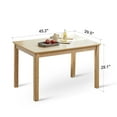 Livinia Cabin 45.3" Wooden Dining Table/Small Rectangular Modern ...