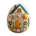 Opvise Patchwork Felt Egg House DIY Kit - Creative Easter Craft Set ...