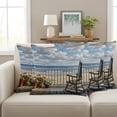 Coastal Beach Throw Pillow Covers 20 x 20 Inch Pillow Covers Set of 4 ...