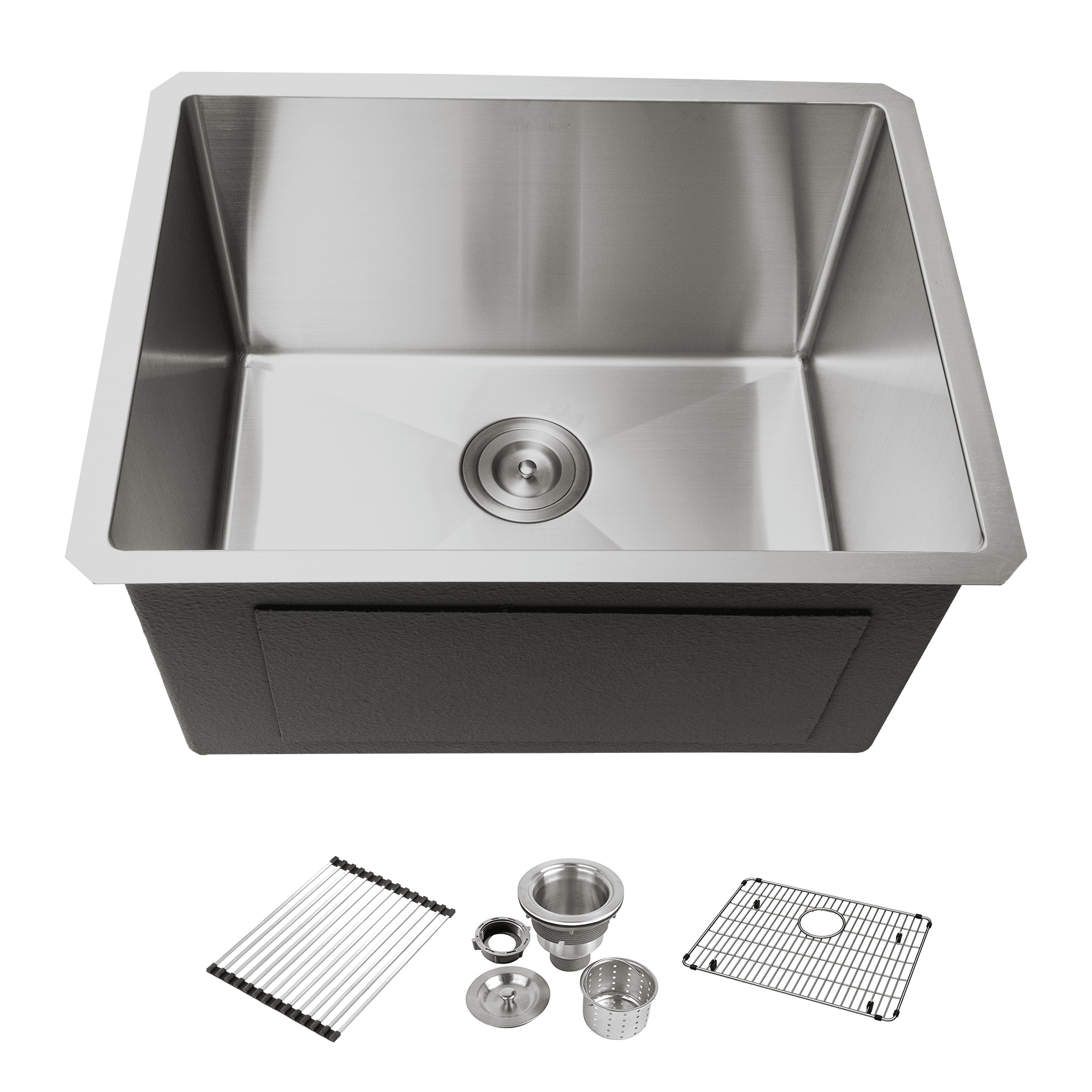 KBFmore 23 inch Undermount Single Bowl Laundry Utility Sink with 4 ...