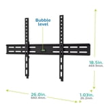 Philips Fixed TV Wall Mount, Fits 37-90", Holds up to 130lbs, Black ...