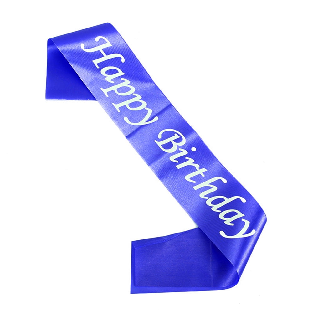 SEARCHI Happy Birthday Sash and Shoulder Strap - Soft Cloth Ink ...