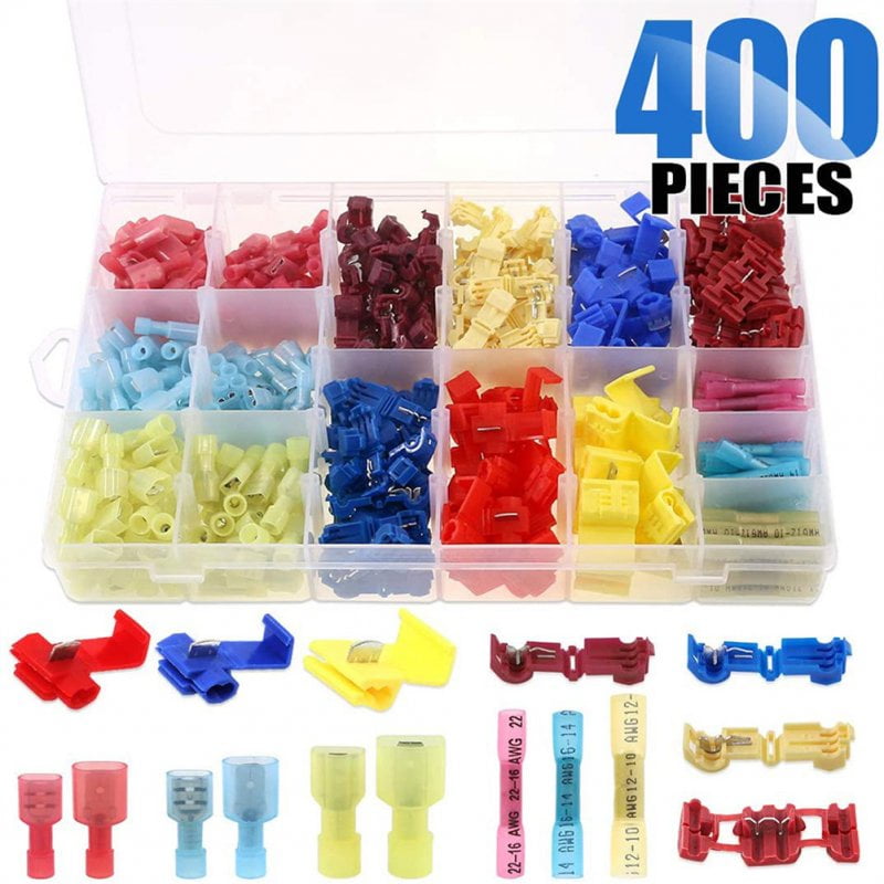 400pcs Terminals Main Line Branch Wiring Clip T-type Break-free Quick ...