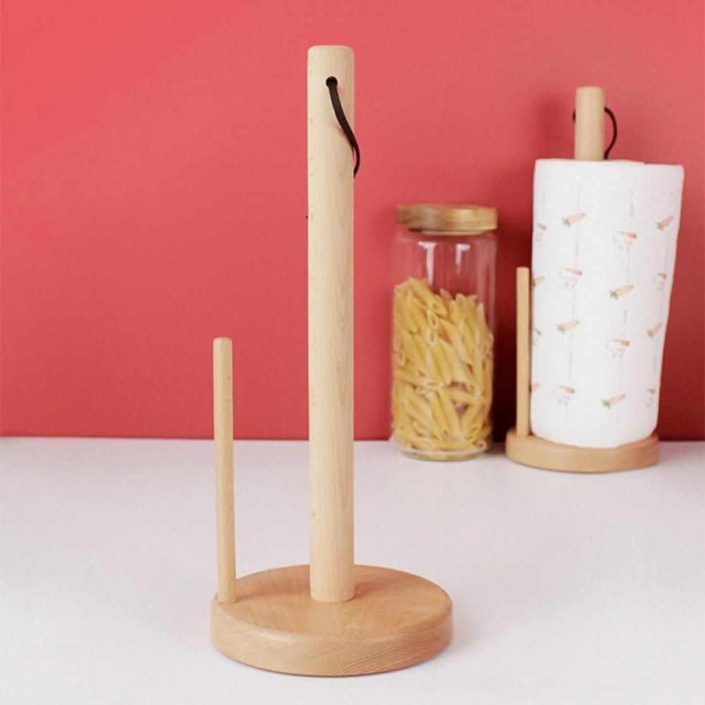 Kozart Wooden Paper Towel Holder,Countertop Vertical Tissue Holder Rack ...