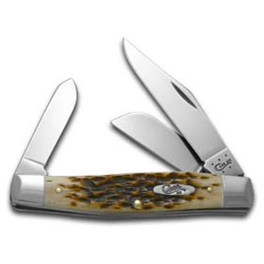 Case Large Amber Bone CV Stockman Pocket Knife, Large, Amber Bone ...