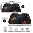 Crow Raven Flowers Gothic Black Windshield Sunshade Sun Shade Front ...