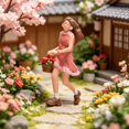 JWQFBC 1/64 Scale Pink Dress Miniature Girl Detailed Craftsmanship ...