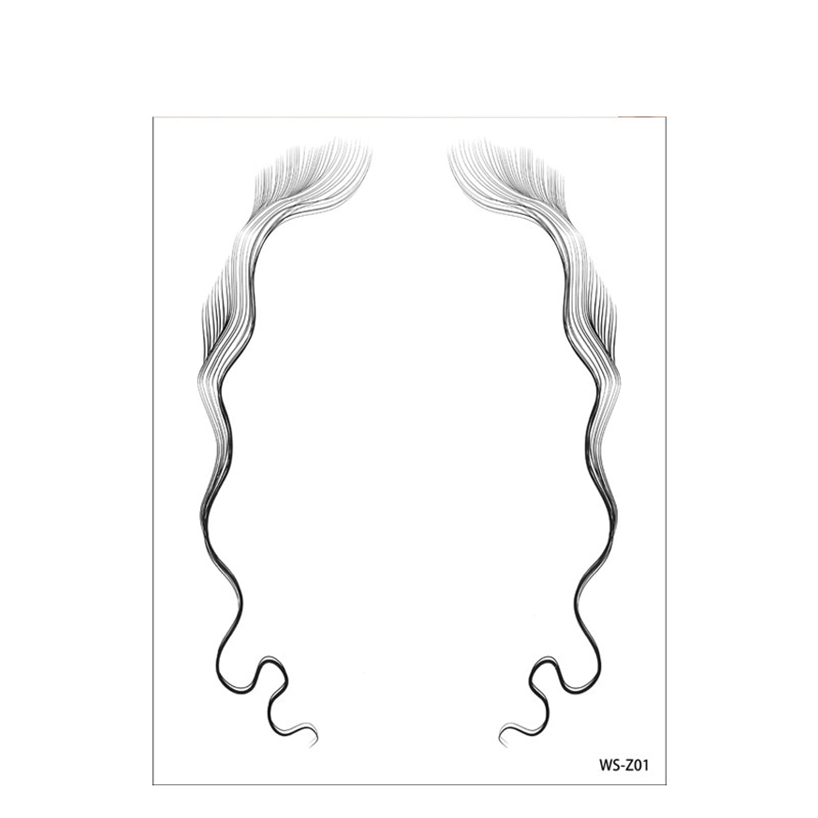 Hair Tattoo Sticker Waterproof Curling Ultra Thin Hairline Tattoo Baby ...