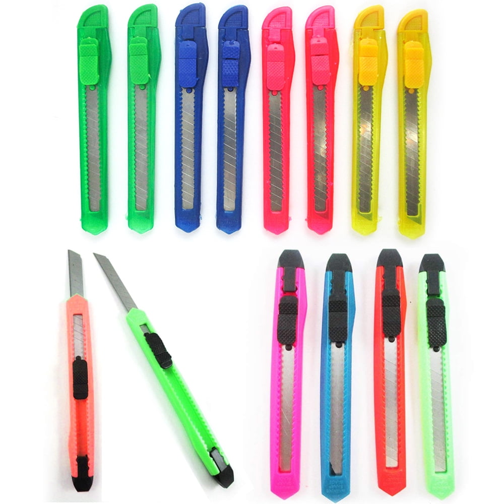 16 Utility Knife Box Cutter Retractable Snap Off Lock Blade Tool Razor ...