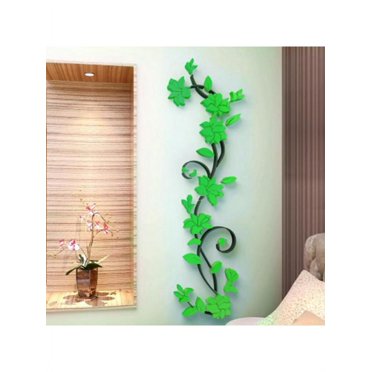 DIY 3D Removable Wall Sticker Acrylic Decal Mural Flower Home Room ...