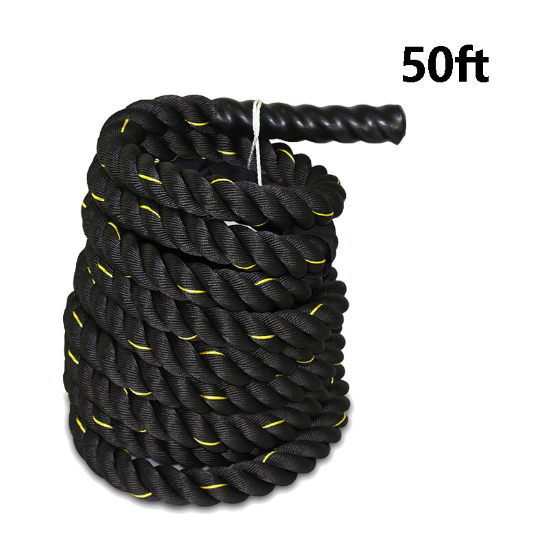 ZenSports 1.5’’ Width 50ft Workout Heavy Battle Rope Exercise Training ...