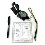 Land Nav Kit with Lensatic Compass, Protractor, Pace Counter & Map ...
