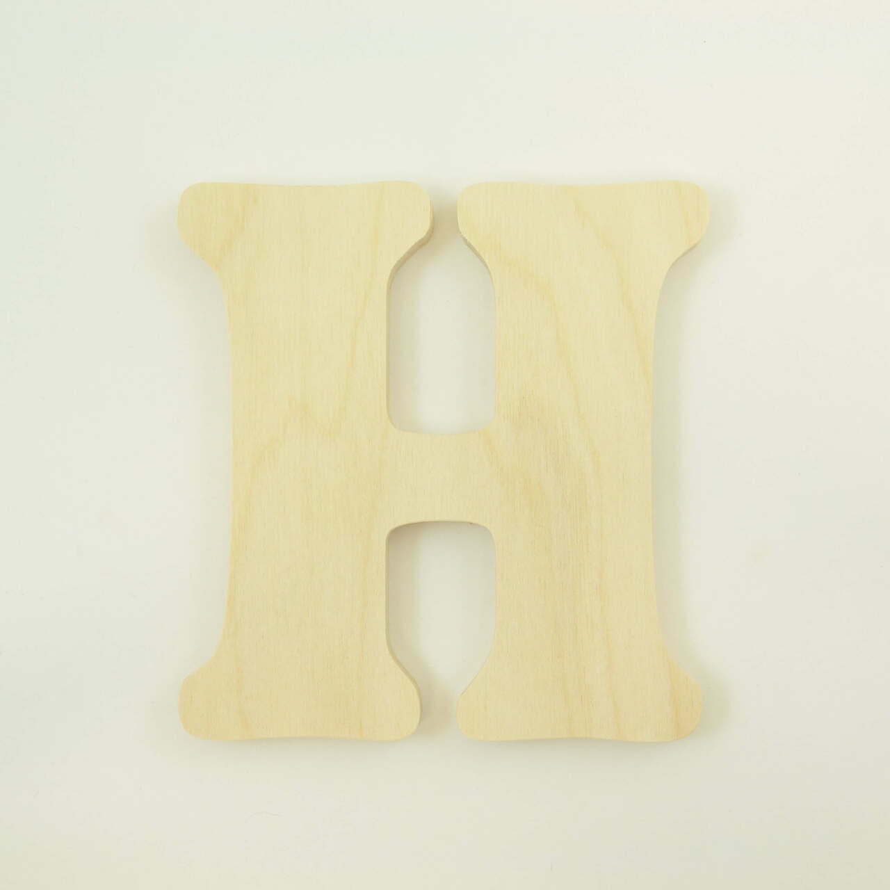 Package of 1, 10 Inch X 3/4" Thickness Baltic Birch Wood Letter H in ...