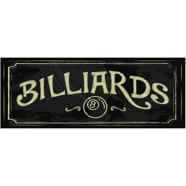 Billiards Metal Sign - Walmart.com - Walmart.com